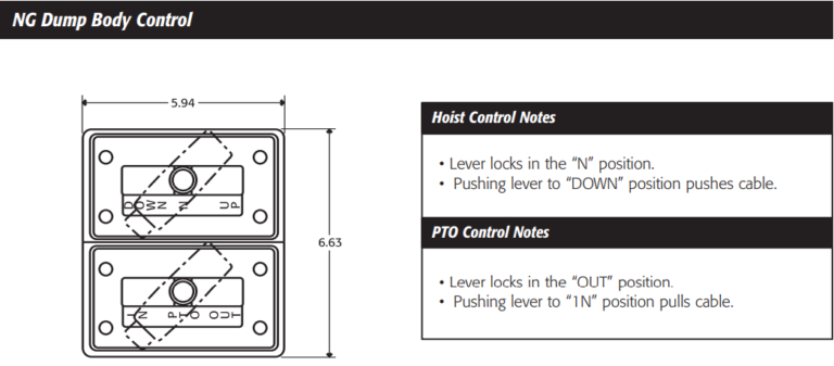 NG Dump Body Control | Control Connections