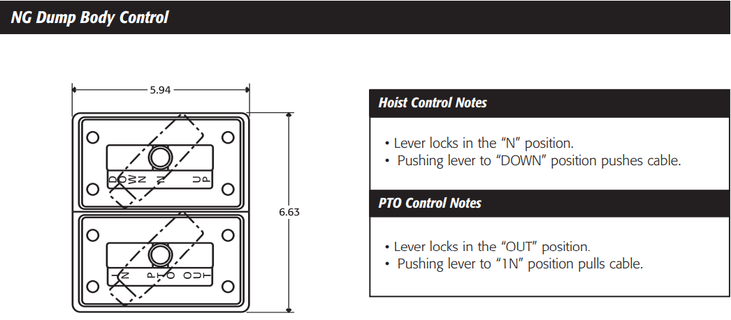 PTO/Hoist | Control Connections